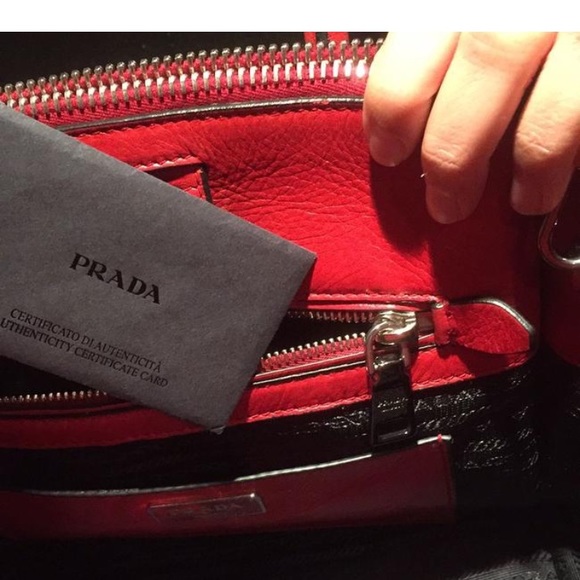 Prada | Bags | Prada Fuoco Glace Calf Red Satchel | Poshmark